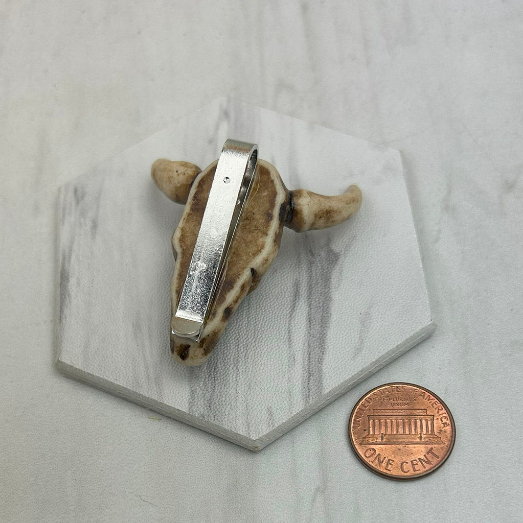 WRS250607-02 Brown longhorn western wild rag slide – westernelite